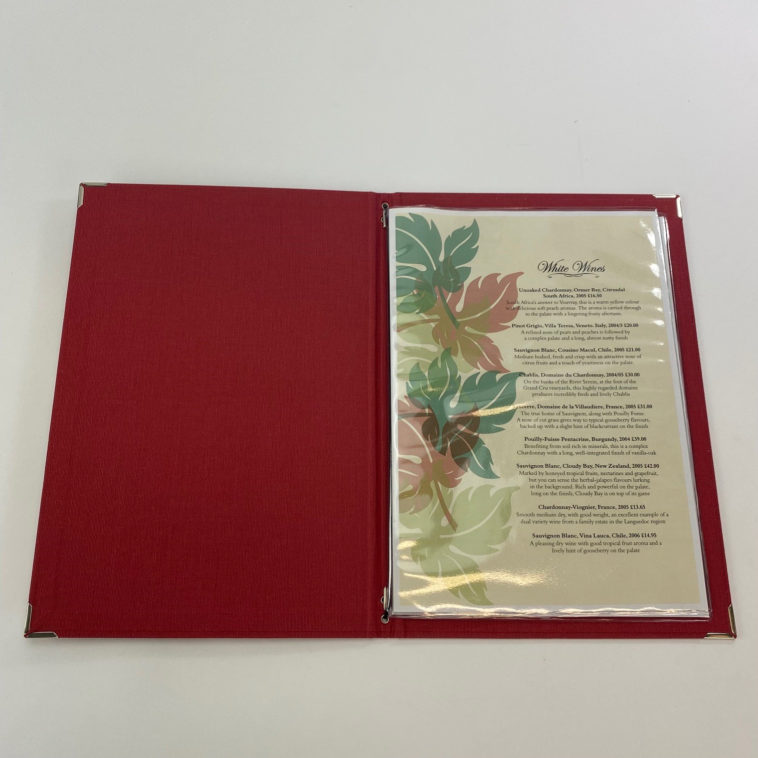 A4 Winchester Red Menu Covers (IT131) from Menushop